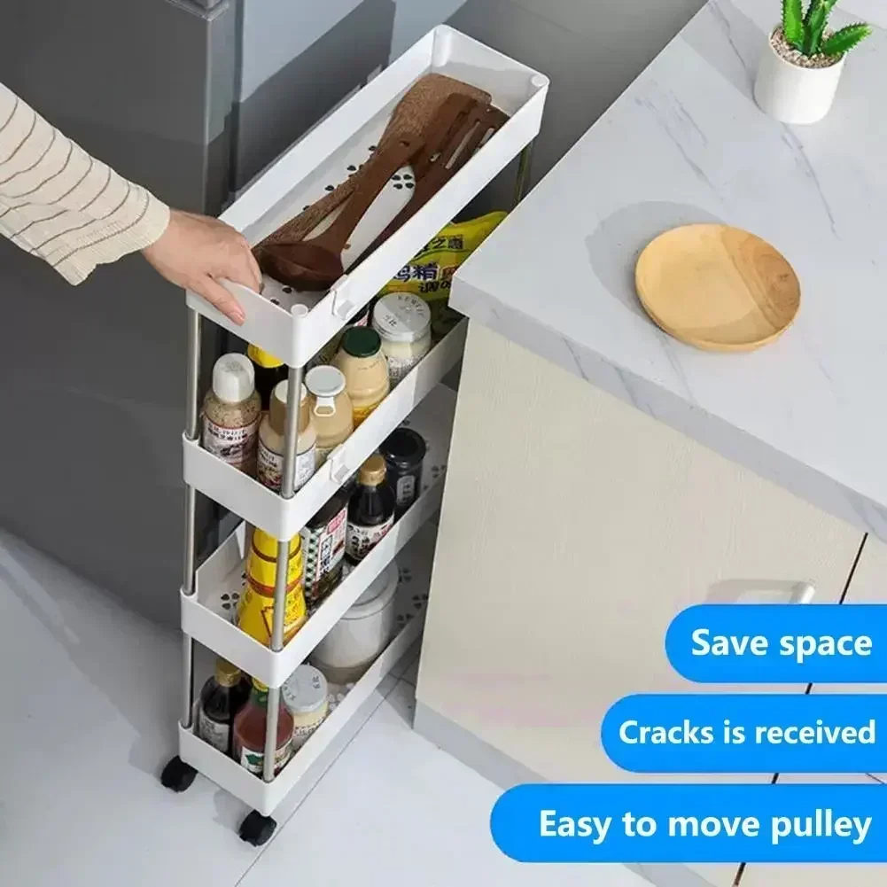 Narrow Type Multi Purpose Gap Storage Trolly Rack Multifunctional ...